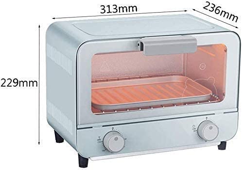 9L Mini Oven,Adjustable Temperature 60-230 ℃ and 30 Minutes Timer Multifunctional Home Baking Oven Baking Cake Convection Countertop Toaster Oven (Blue) (Blue)