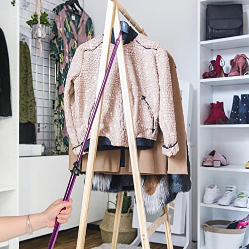 BESPORTBLE Outdoor Room Essentials Clothes Reaching Rod 63 Adjustable Clothes Fork Pole Clothes Fork Clothes Picking Rod for Hanging Clothes, Shutters, Closet, Ceiling Garment Rod Dorm