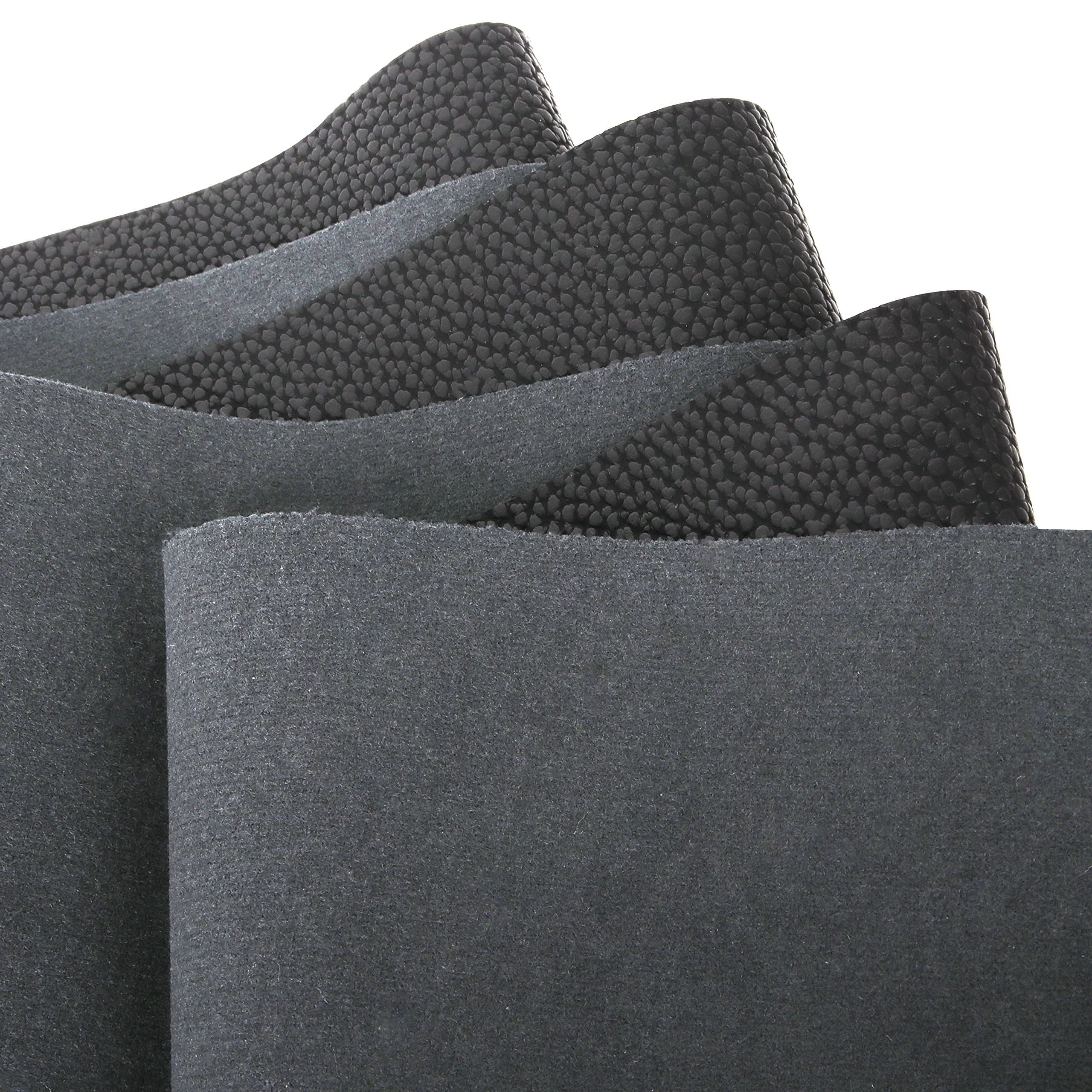 Funcolor Black Faux Leather Roll:Soft Pebbled Faux Leatherette Sheets 8x52 Inch for Sewing Craft