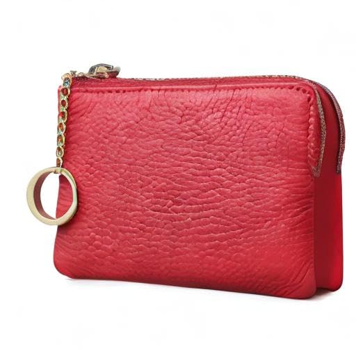 SENDEFN Coin Purse for Women, Genuine Leather Coin Purse Key Chain for Women, Coin Pouch Change Purse