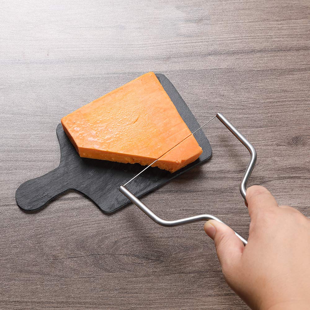 ACKEIVTO Cheese Lyre, Cheese Slicer, Stainless Steel Cheese Slicers with Wire, Handheld Butter Cutter Tools for Soft Hard Block Cheese