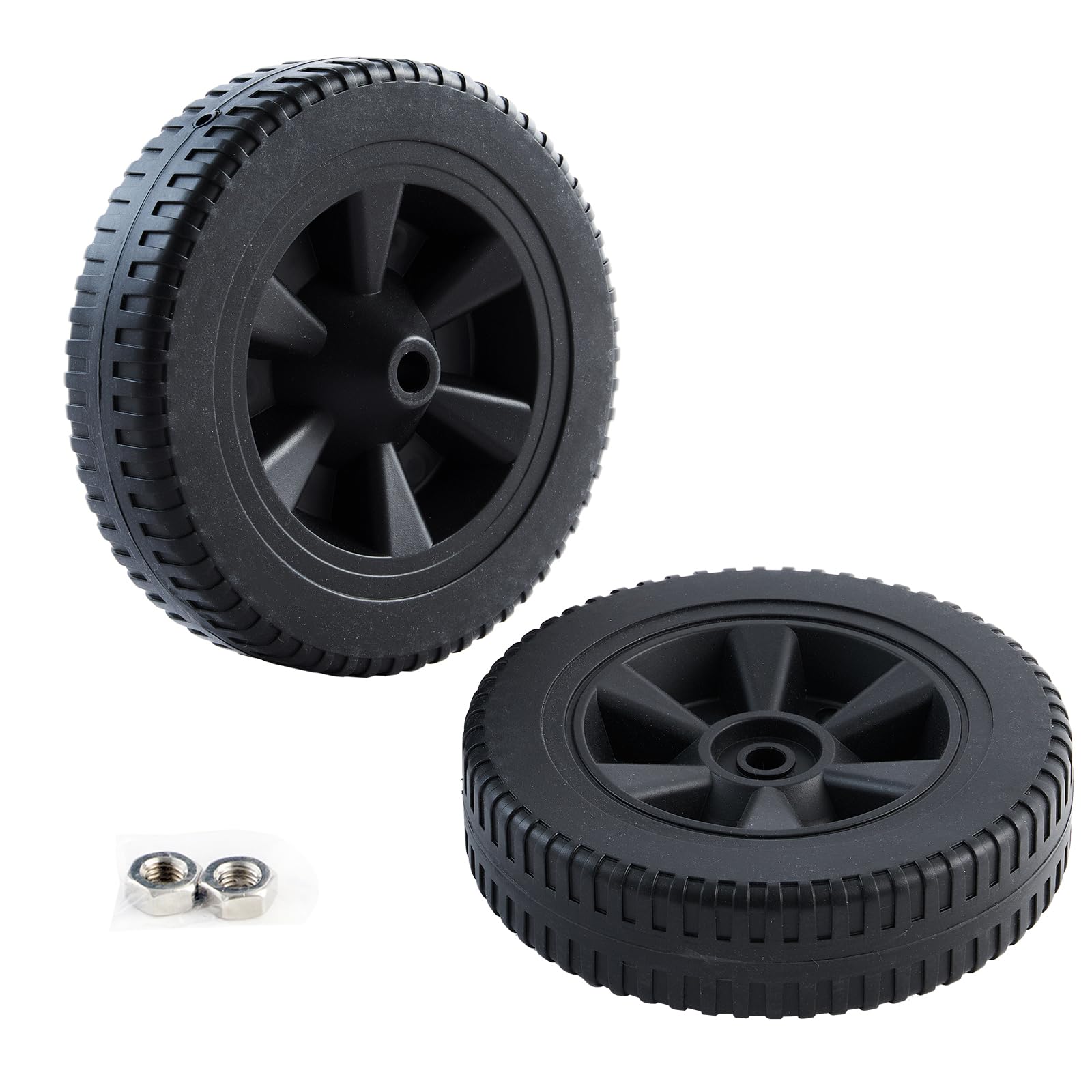 7 Inch 70-05-104 DGF493BNP DGH474CRP Wheels Replacement Parts for Dyna Glo Grill Wheels DGF510SBP DGH450CRP DGH450CRP-D DGH450CRP-D DGB494SPB Plastic Black Gas Grill Wheels Replacement 2 pcs