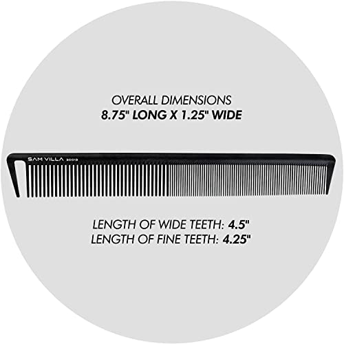 Sam Villa Signature Series Professional Long Cutting & Hair Parting Comb