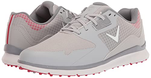Callaway Men's Oceanside v2 Golf Shoe, Grey/Red, 10.5 Wide
