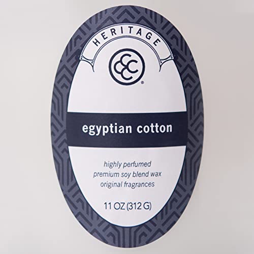 Colonial Candle Egyptian Cotton Scented Jar Candle, Heritage Collection, White, 2 Wick, 11 oz