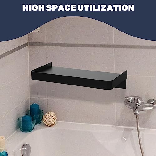 Cabilock Mobile Holder Stainless Steel Bathroom Shelf Stick-on Wall Shelf Small Wall Mounted Adhesive Shelf Phone Holder Shelf Small Wall Shelf Electronic Wipes