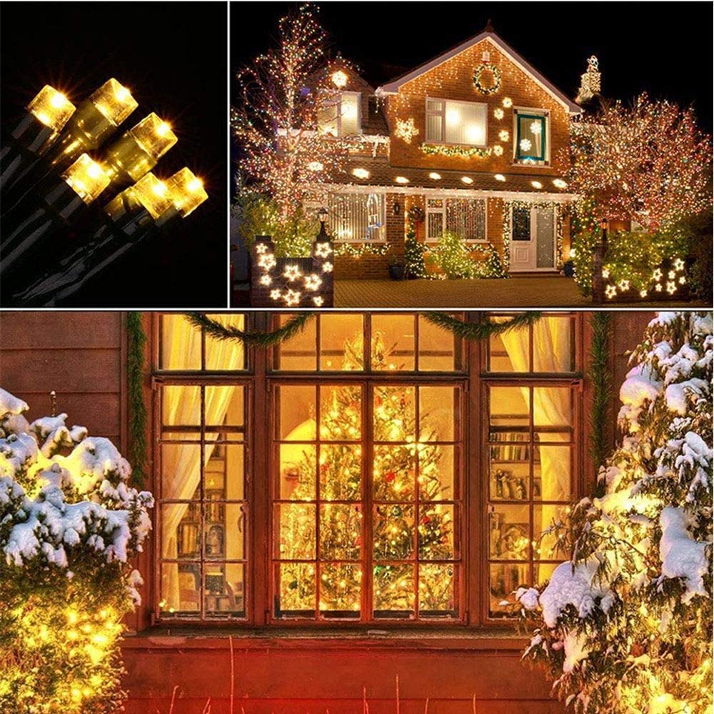 Gavenia Decorative Solar Lights Outdoor,72FT 200 LED 8 Modes Fall Lights Christmas Lights Waterproof Solar Garden Lights Fairy Lights for Home Patio Party Wedding Decor,Warm White