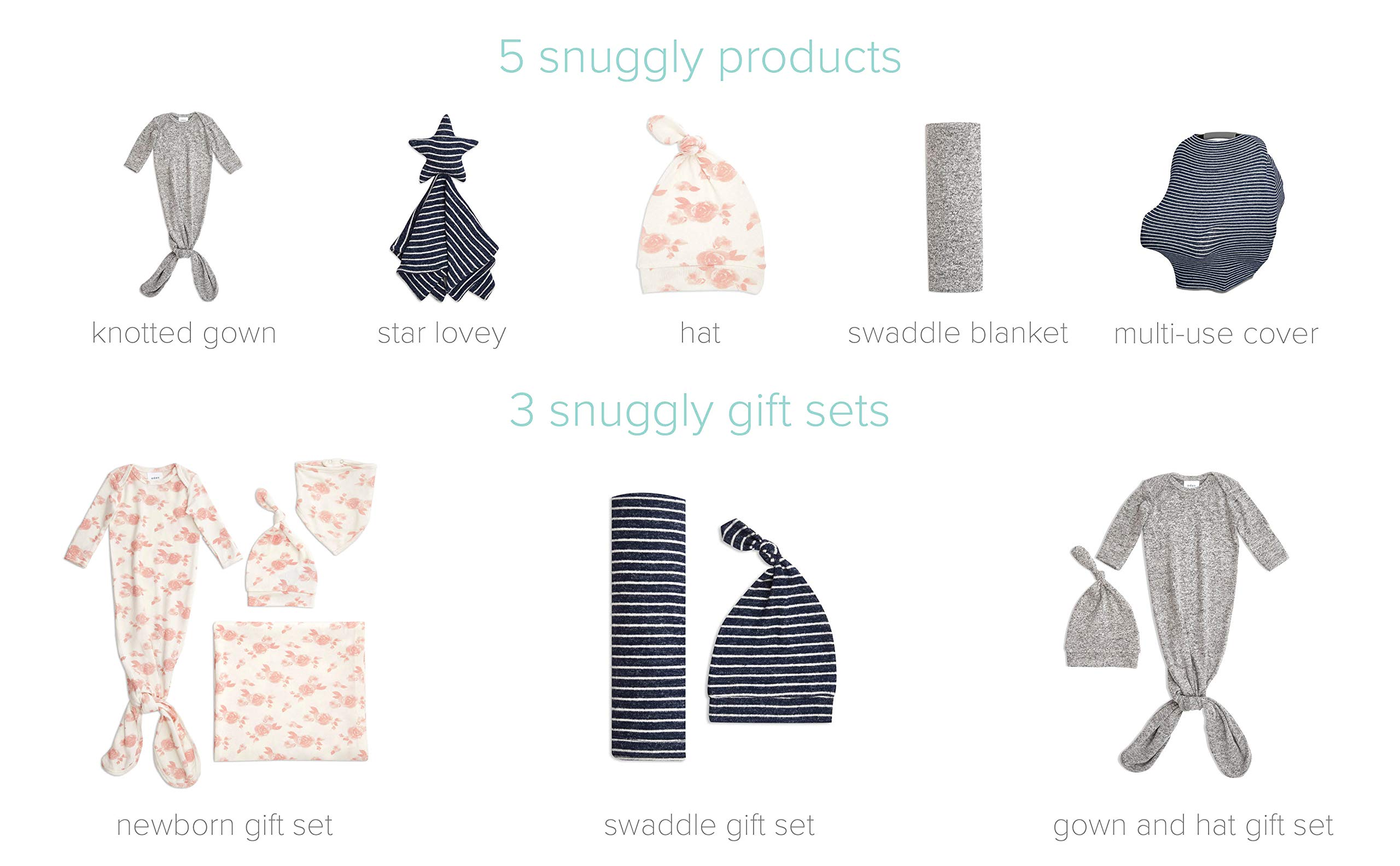 aden + anais Snuggle Knit 6-in-1 Stretchy Multi-Use Cover for Car Seat, Nursing, Cart, Baby Swing, High Chair, Infinity Scarf, Heather Grey