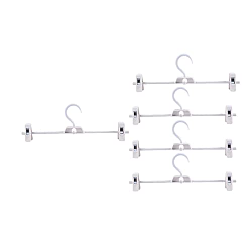 Cabilock Plastic Hangers 10pcs Space- White Clothing for Skirt Clips Drying Pants Pant Slack Plastic Rack Jeans Non- Home Balcony Adjustable Clip Skirts Hangers Slacks Trouser Non Pants Hangers