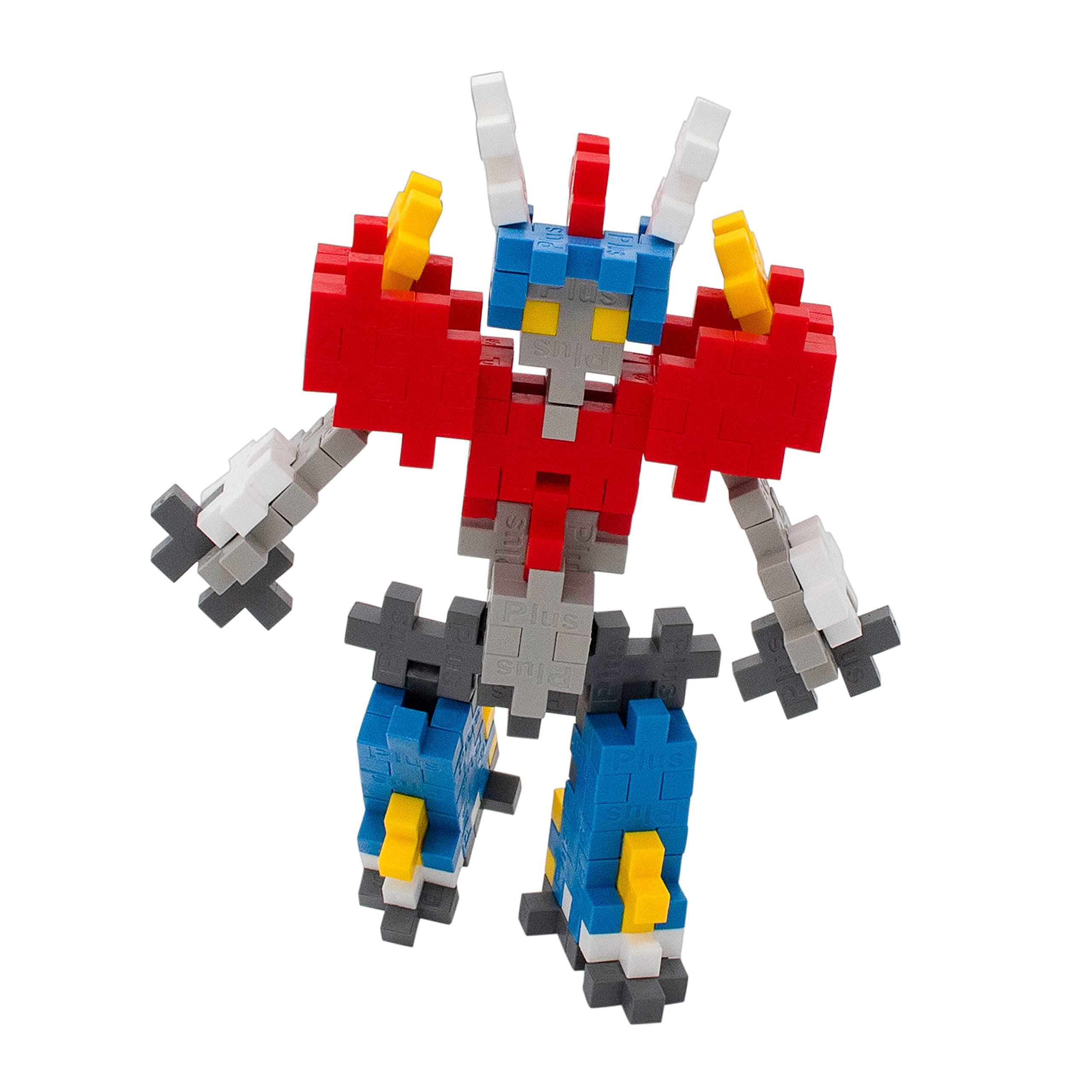 Plus Plus 3D Puzzle Stem Figure Building Block Kit, Science Toy for Kids, 70 Interlocking Pieces- Mecha Robot Mini Maker Tube