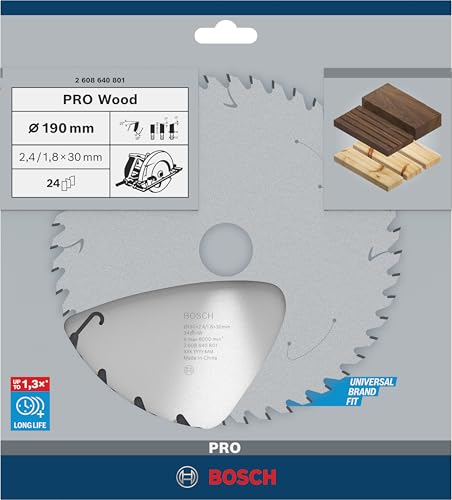 Bosch 2608640801 Circular Saw Blade "Top Precision" Sewoh 7.48inx30mm 24T