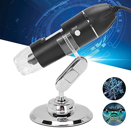 Digital Microscope, 1600X HD Handheld USB Digital Microscope Magnification Coin Microscope Portable Electronic Microscope Inspection Camera with 8 Adjustable LED Lights Kids Outside Use
