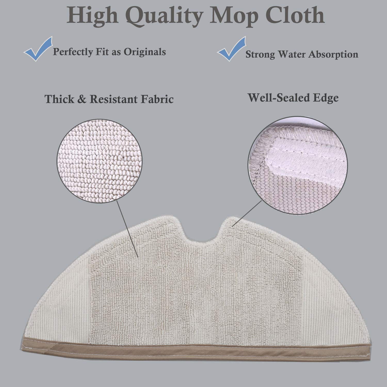 6Pcs Accessory Mop Cloth for Roborock S5 S6 S50 E25 E20 E35 Xiaomi Mi Robot Robotic Vacuum Cleaner Replacement Parts