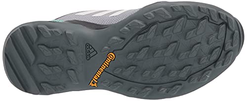 adidas outdoor Women's Terrex AX3 Hiking Boot, Halo Silver/Crystal White/Acid Mint, 7.5