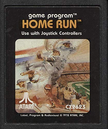 Anticuria Home Run Vintage Atari 2600 Video Game Cartridge