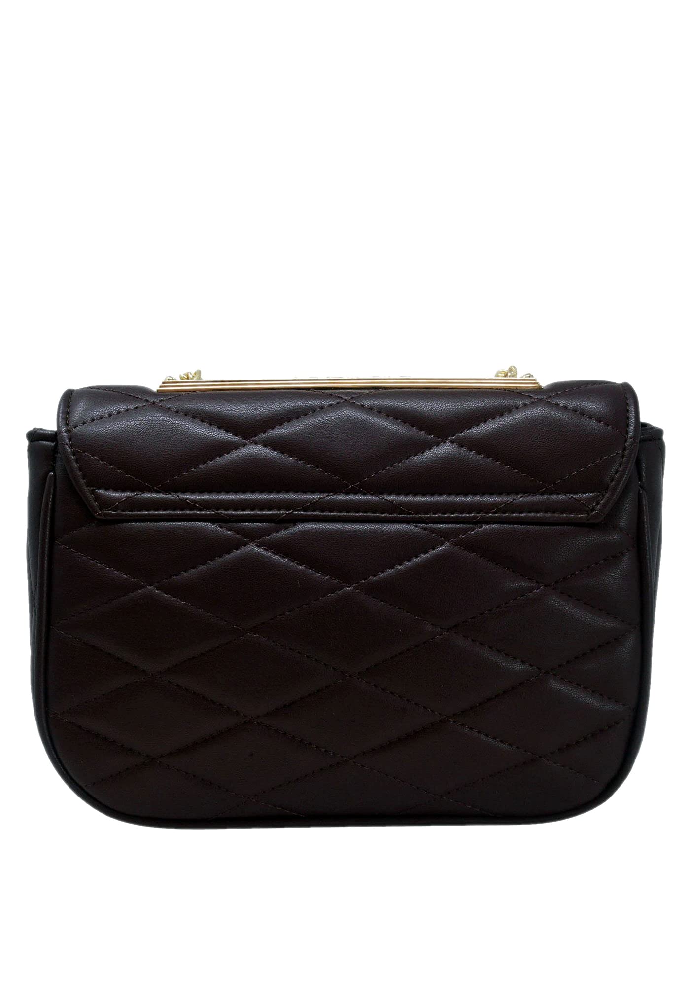 bebe Abigail Smooth Pu Flap Shoulder Bag Black