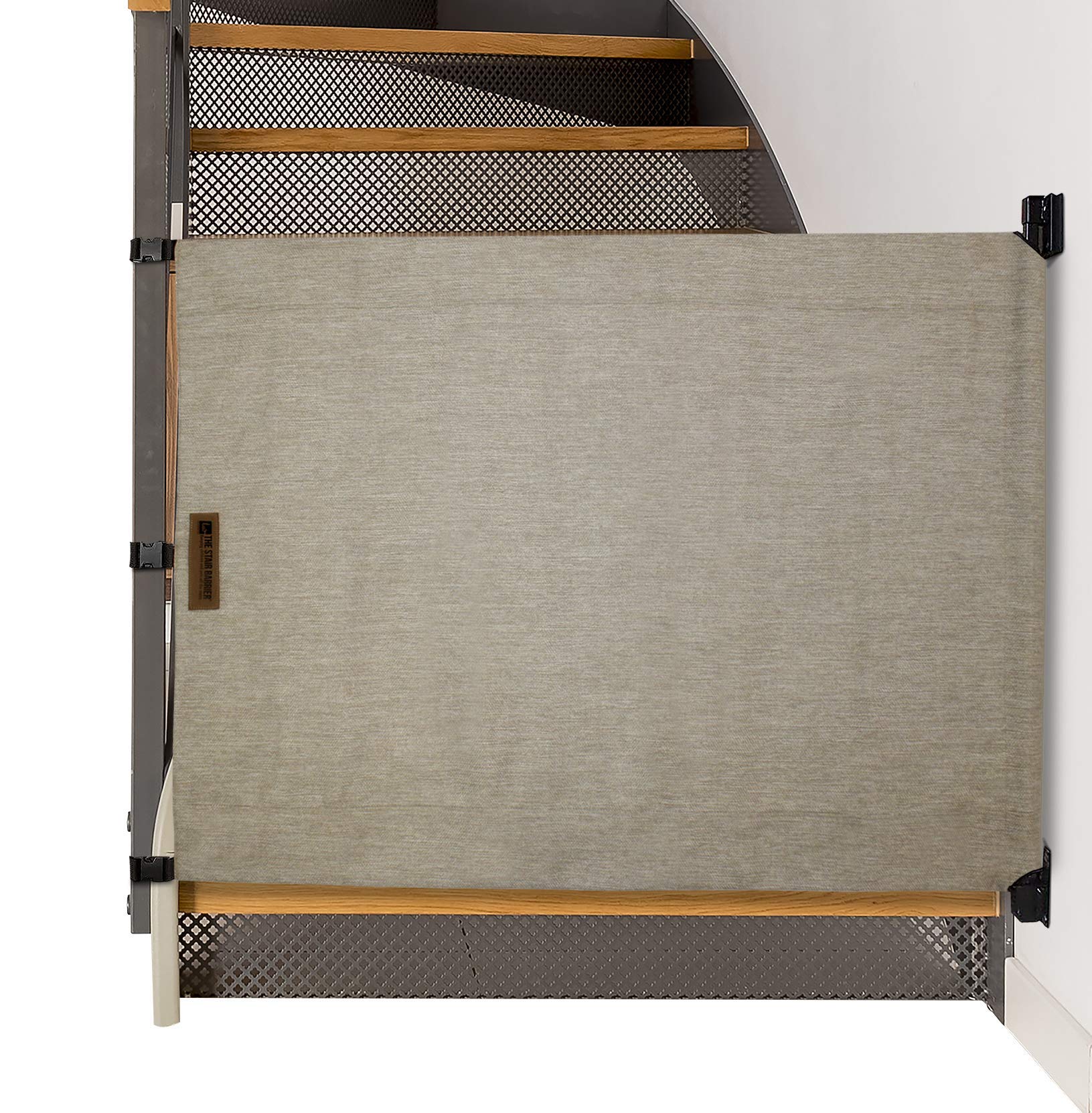 The Stair Barrier Baby and Pet Gate: Banister to Wall Baby Gate - Safety Gates for Kids or Dogs - Fabric Baby Gate for Stairs with Banisters- 36" - 43" Wide, 32" Height - Made in The USA, New 2029