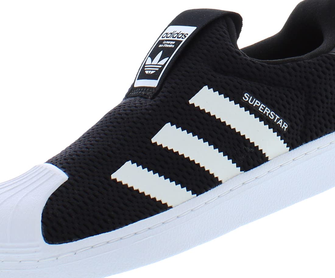 adidas Superstar 360 Boys Shoes Size 1.5, Color: Black/White