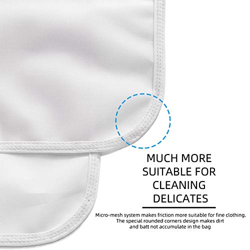 TENRAI Mesh Laundry Bag-3 XL(20'' X 24''),Use YKK Zipper, Have Hanger Loops, Wash-Organizer for Clothes,Jackets,Bedding Linens,Stuffed Toys,Pet Blanket (White QS)