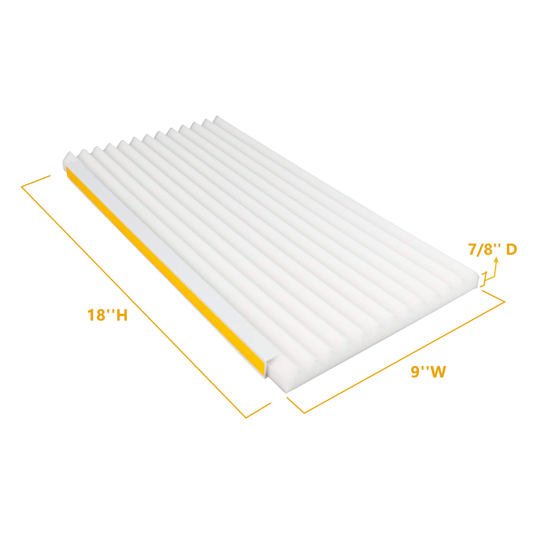 LBG Products Window AC Foam Insulation Panel Kit,Pack of 2 Insulated Air Conditioner Side Panels,18in High x 9in Wide x 7/8in Thick