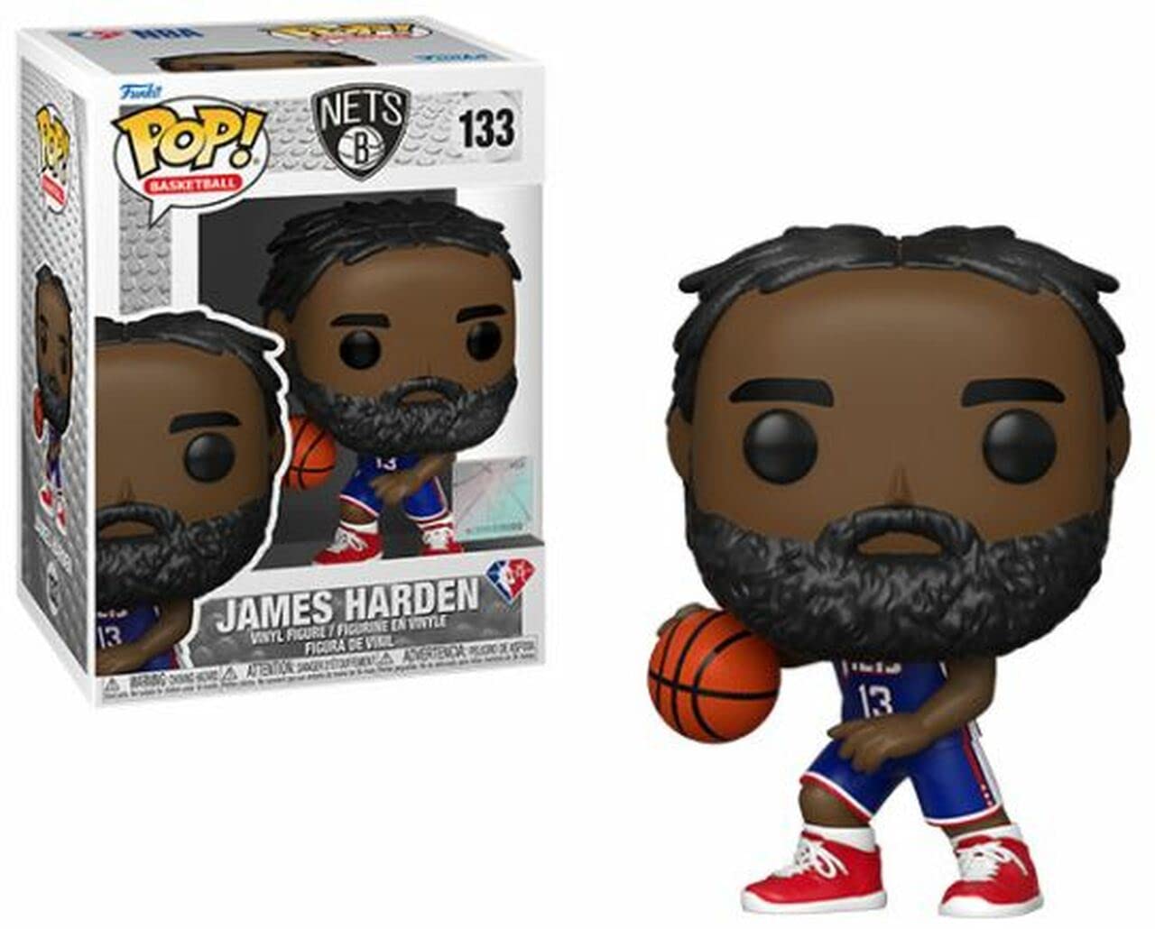 POP NBA: Nets - James Harden (City Edition 2021) Funko Vinyl Figure (Bundled with Compatible Box Protector Case)