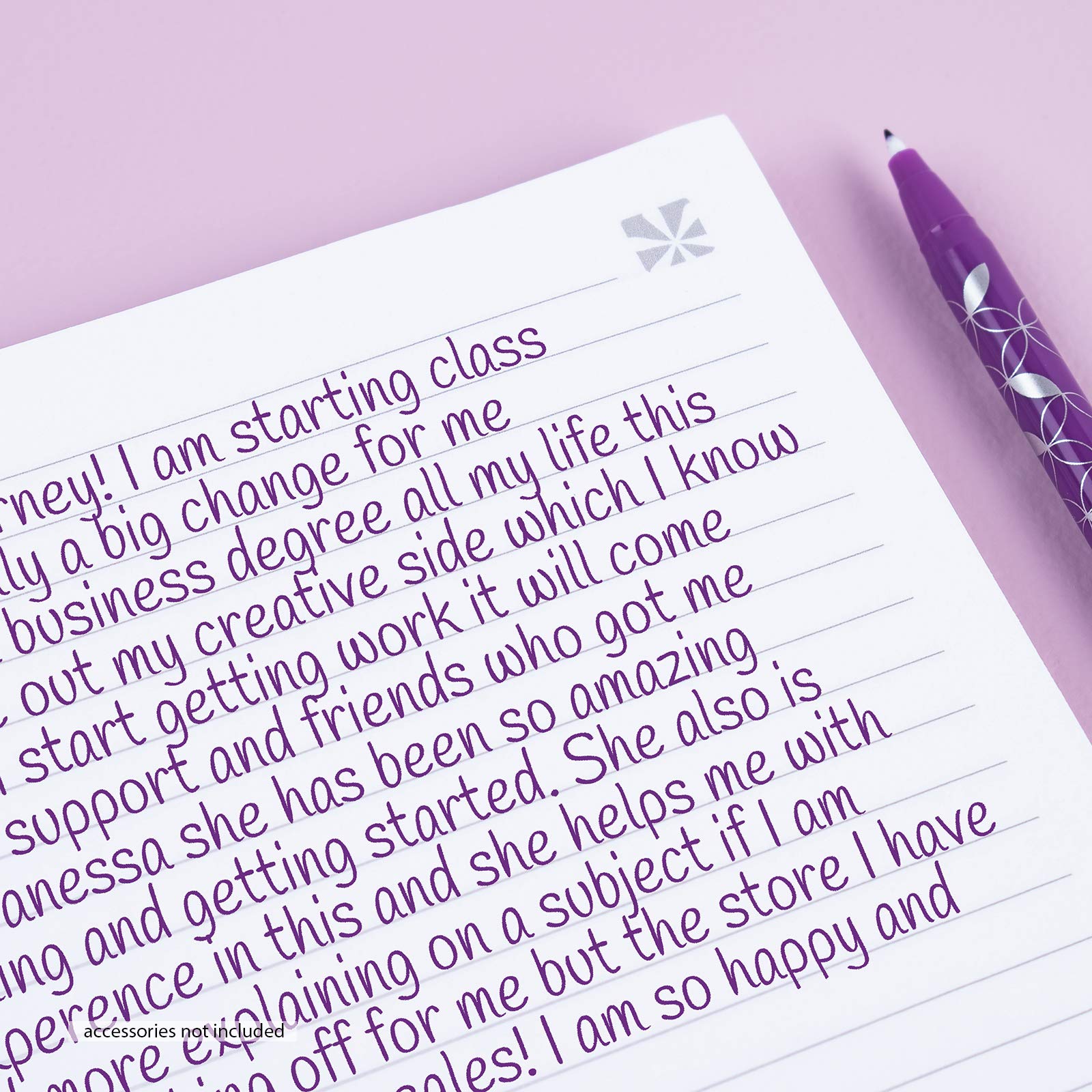 7" x 9" Spiral Bound College Ruled Notebook - Empowering Quotes. 160 Lined Page Note Taking & Writing Notebook. 80Lb Thick Mohawk Paper. Stickers Included by Erin Condren.