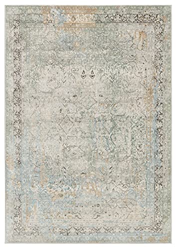 Jaipur Living Vibe Thayer 7'10"X10' Area Rug, Updated Traditional Green for Indoor Spaces