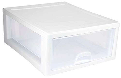 Sterilite 16 Qt Single Box Modular Stacking Storage Drawer Container (18 Pack)
