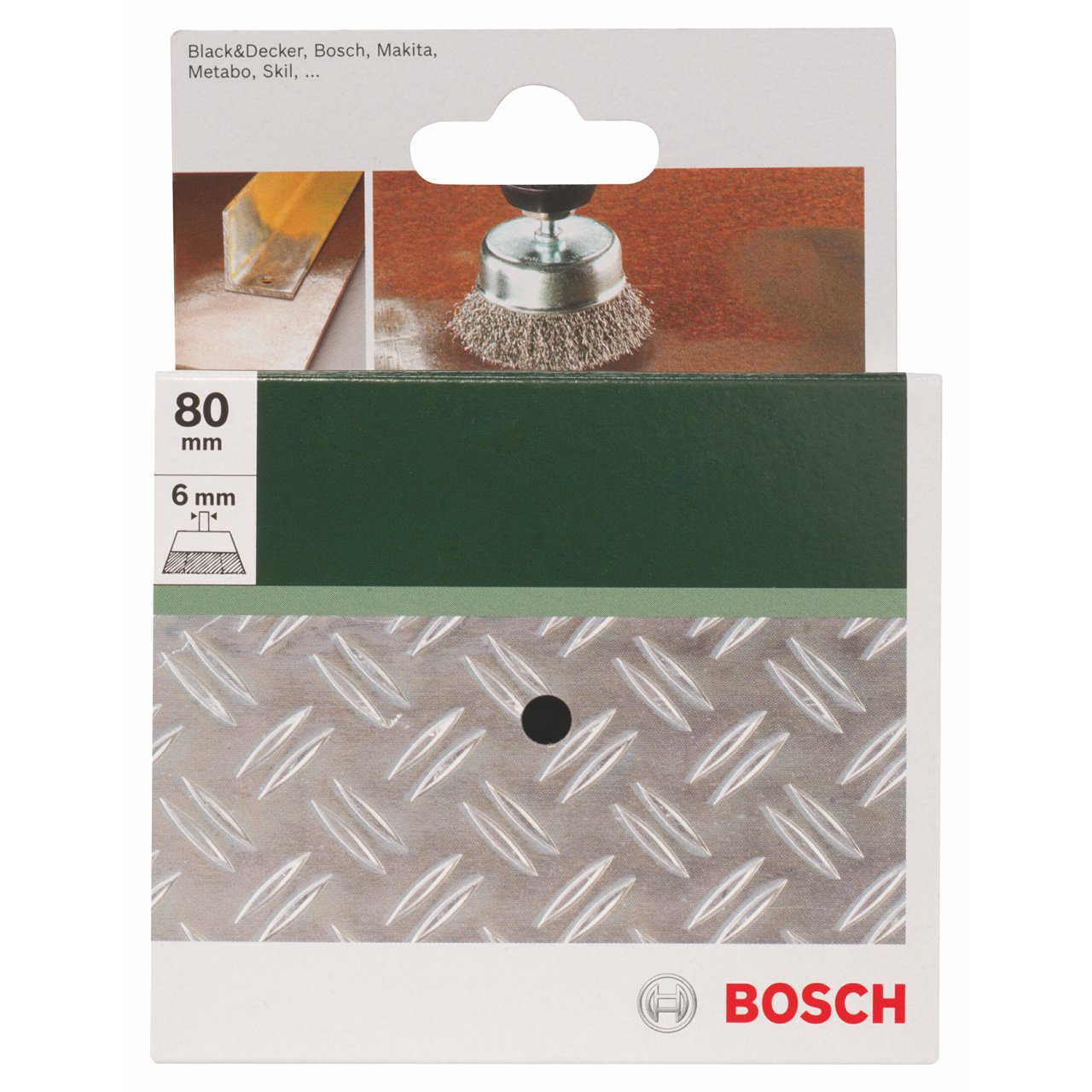 Bosch 2609256520 6 x 80 mm Wire Cup Brush Crimped Wire Shank