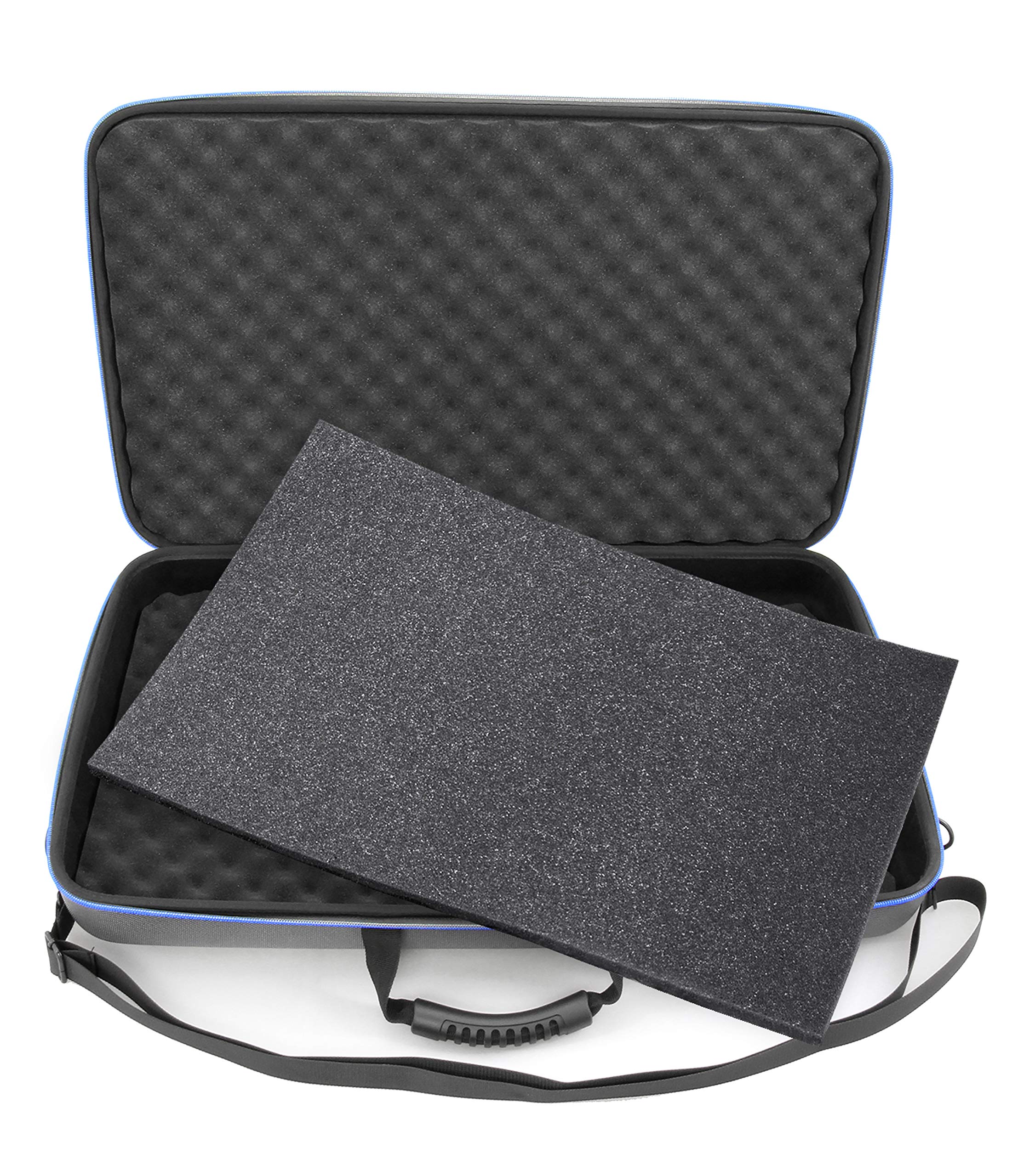CASEMATIX DJ Controller Case Compatible with Pioneer DJ Controller DDJ-SR, SR2, REV1, DDJ-REV1, FLX4, Denon MC4000, Numark NVII, Mixtrack Pro3, NV Platinum With Adjustable Shoulder Strap