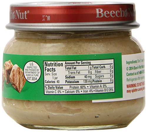 Beech-Nut Stage 1 Beef and Broth, 2.5 Ounce (Pack of 10)