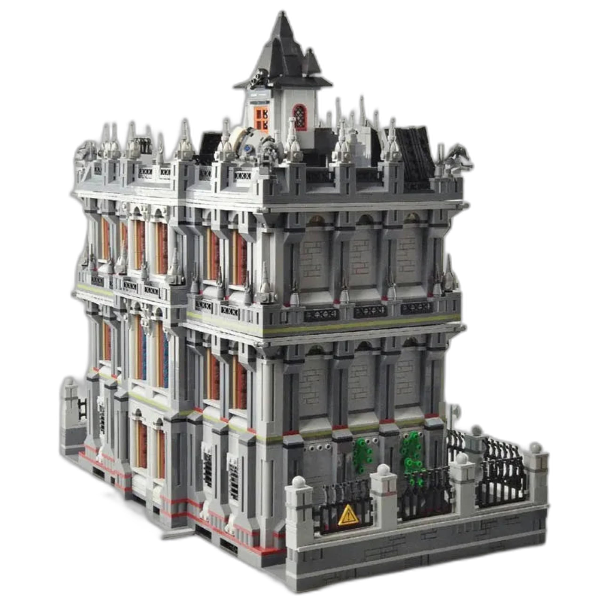 General Jim's 3-Level 7,357 Piece Lunatic Asylum Hospital Mad House β a City Modular Architecture Building Block Set | Comparible with Major Brick Building Brands