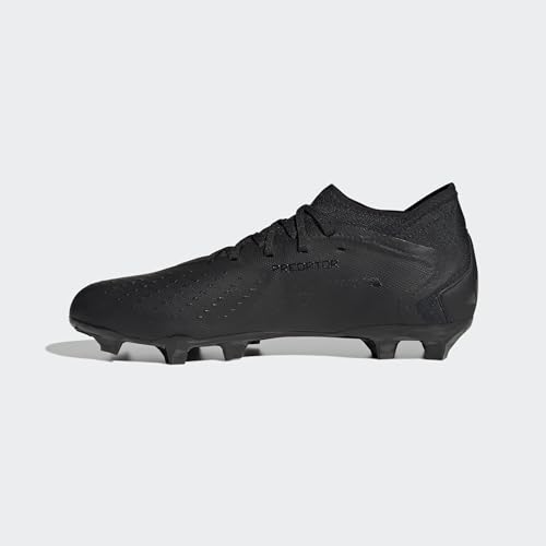 adidas Unisex Predator Accuracy.3 Firm Ground Soccer Shoe, Black/Black/White, 11 US Men