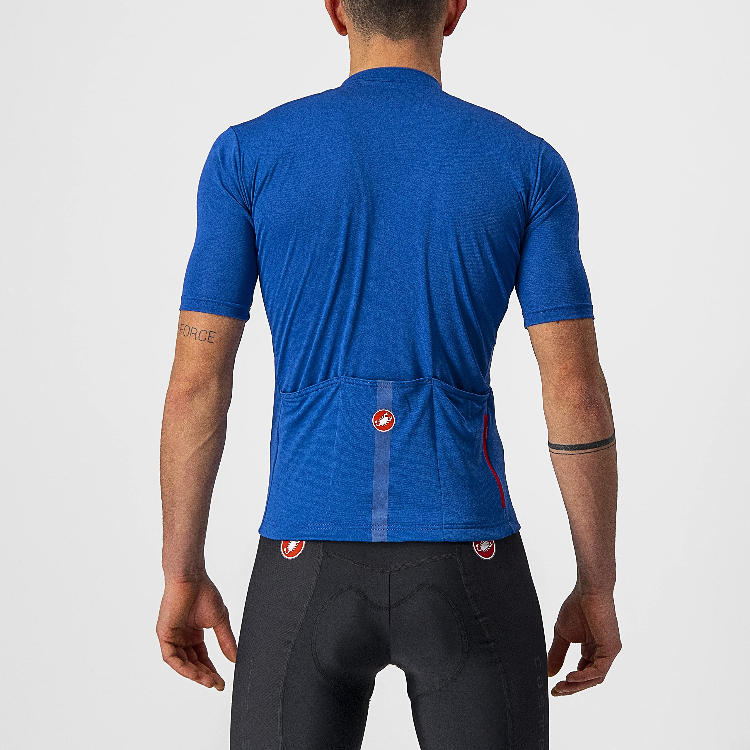 Castelli Men's Classifica Jersey, Zip Up Quarter Length Sleeve Jersey for Gravel Biking & Road Cycling - Azzurro Italia - Large
