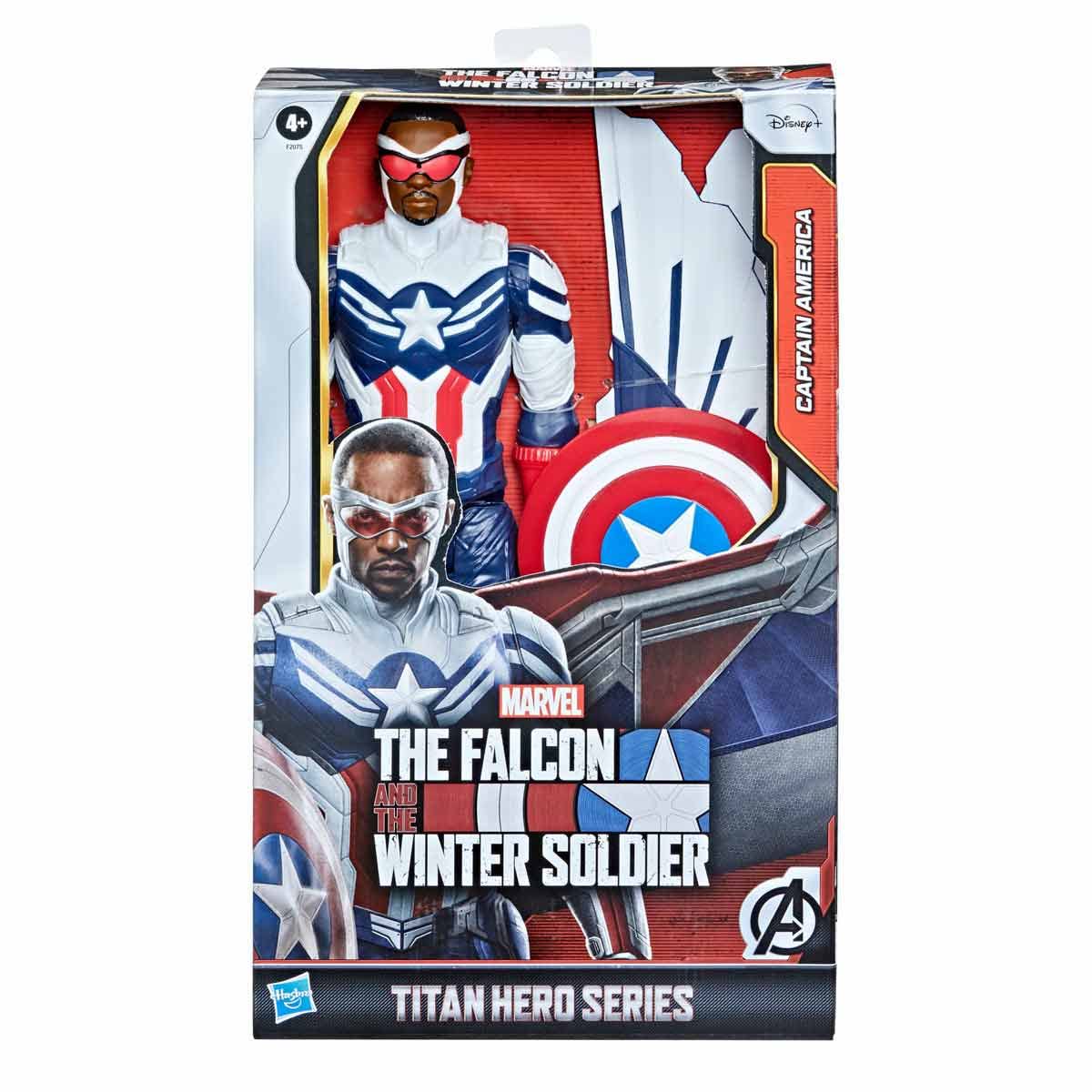 Marvel Titan Hero Series Avengers Captain America Action Figure, 12-Inch Toy, Includes Wings, for Kids Ages 4 and Up