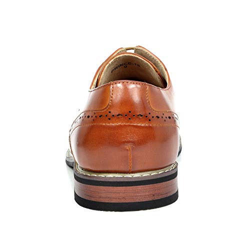 Bruno Marc Mens Leather Lined Dress Shoes, Brown - 12 (Oxford)