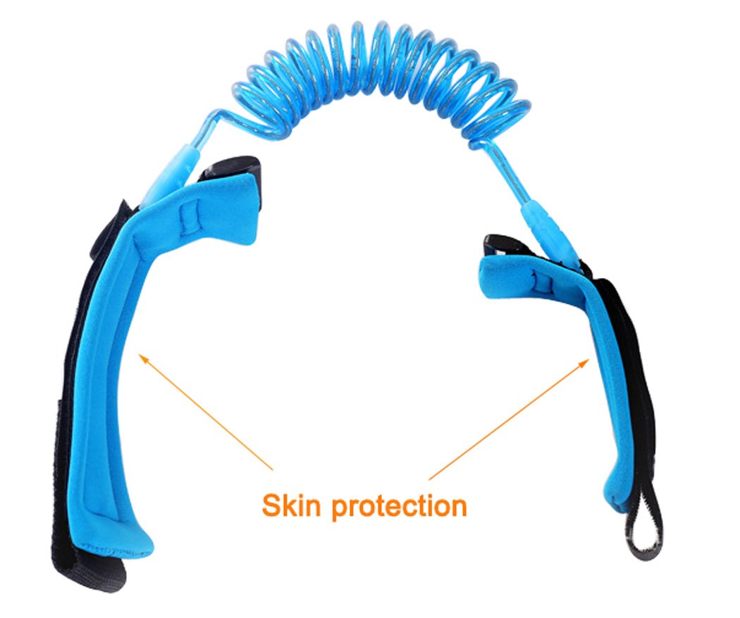 Hillento Baby Child Anti Lost Safety Wrist Link Harness Strap Rope Leash Walking Hand Belt for Toddlers, Kids(1.5m Blue)