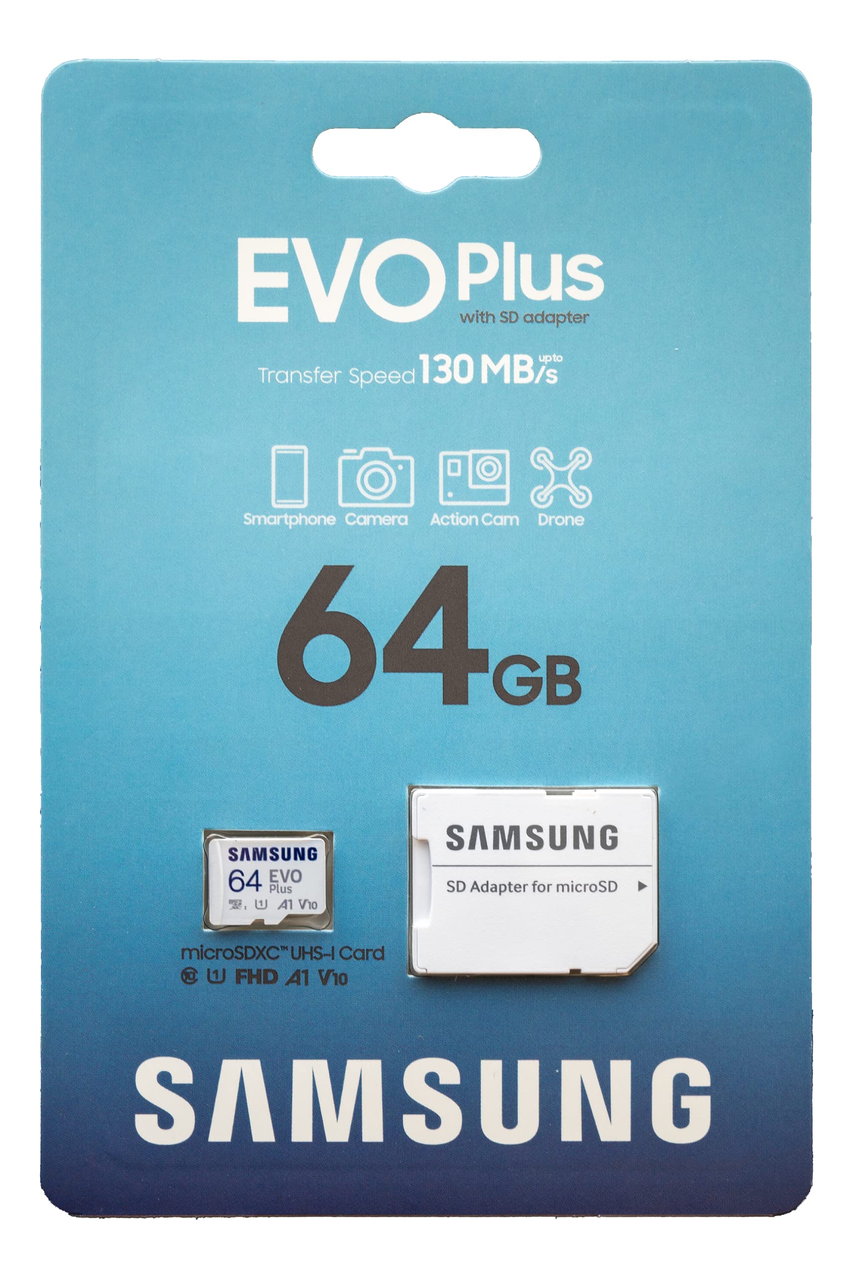Samsung 64GB Micro SDXC Class 10 UHS-I EVO Plus Memory Card Works with Nintendo Switch, Switch Lite, Switch OLED Gaming Console (MB-MC64KA) Bundle with 1 Everything But Stromboli Micro SD Card Reader