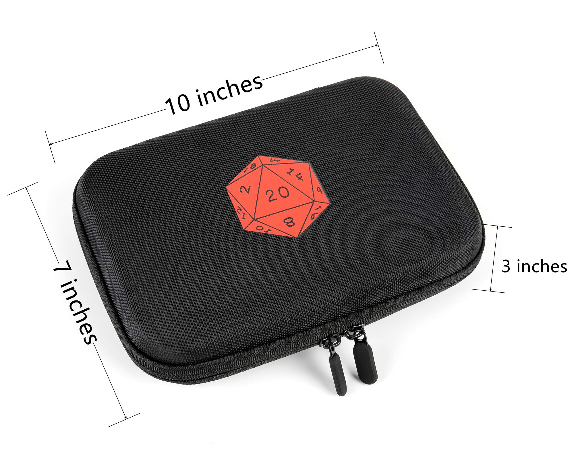 Dice Box DND Dice Storage Holder Compatible with DND Dice Sets Display Case Organizer for Tabletop RPG Game Dice Holds Up to 35 Dices/5 Sets - Black