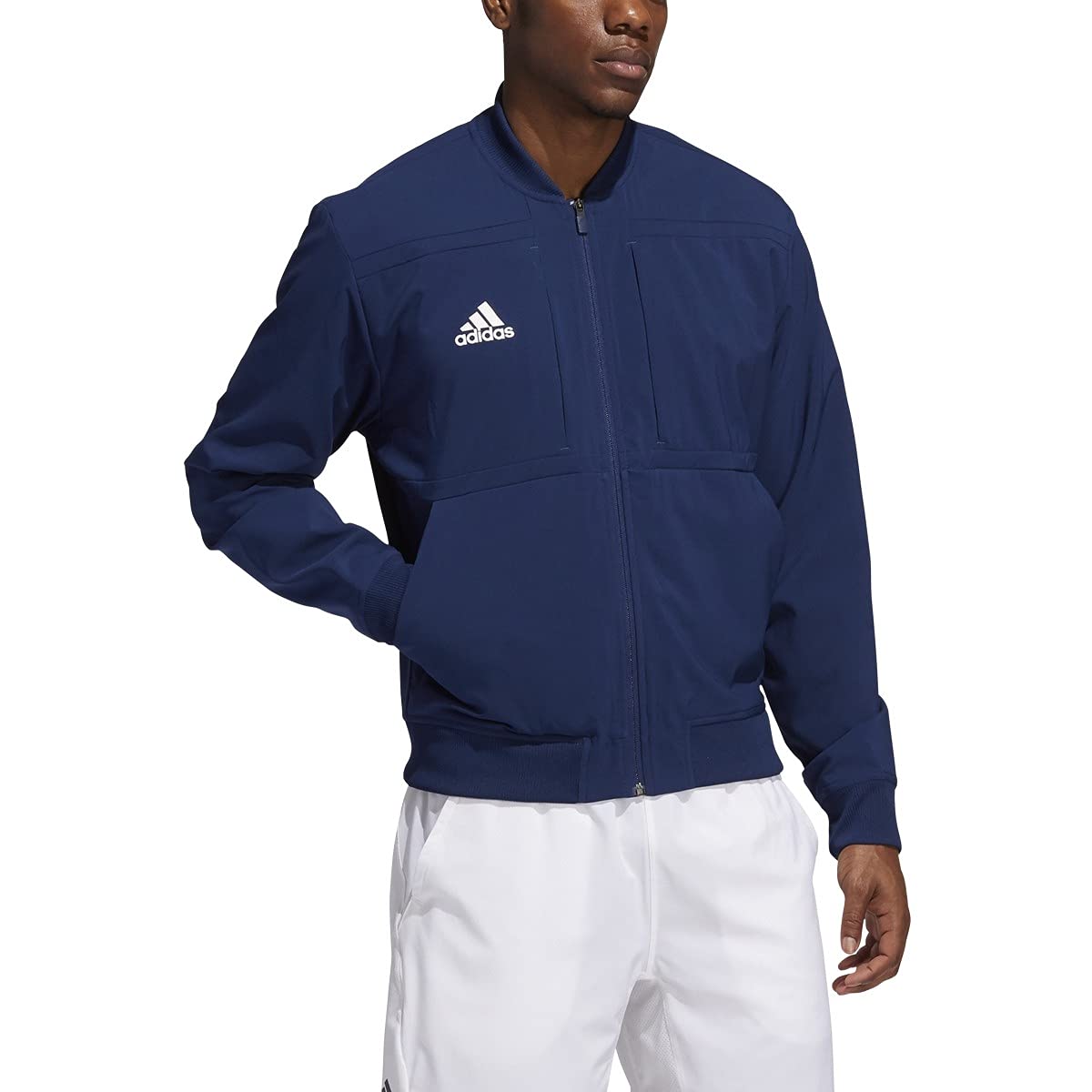adidas Urban Bomber Jacket - Men's Casual 4XLT Team Navy Blue/White
