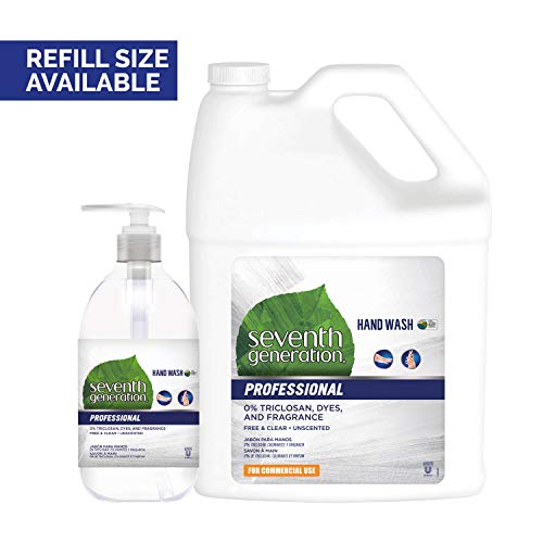 Seventh Generation Professional Liquid Hand Wash Soap Refill, Unscented, 256 Fl Oz (Pack of 2)