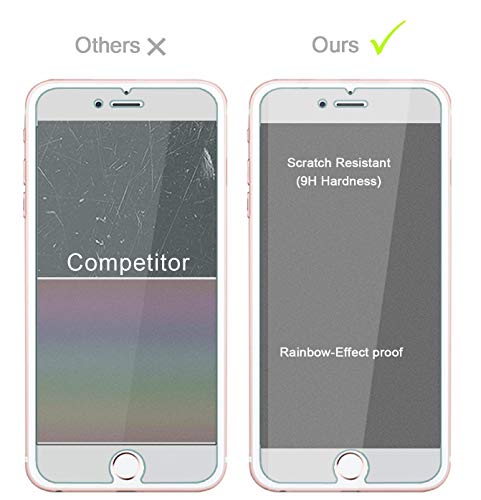 iPhone 8/7 Plus Screen Protector Glass, eTECH [3 Pack] Tempered Glass Screen Protector for Apple iPhone 8 Plus, iPhone 7 Plus [5.5"inch] 2017 2016 – Bubble Free, Case Friendly, HD Crystal Clear