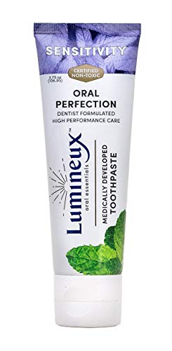 Lumineux Sensitivity Toothpaste - Fluoride Free, Certified Non-Toxic - NO Artificial Flavors, Colors, SLS Free, Dentist Formulated - Relieves Sensitive Teeth Without the Harm - 3.75 Oz