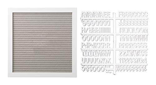 Pearhead Classic Wooden Letterboard, Gender-Neutral Baby Keepsake Nursery Décor, Photo Prop Message Board, Gray and White