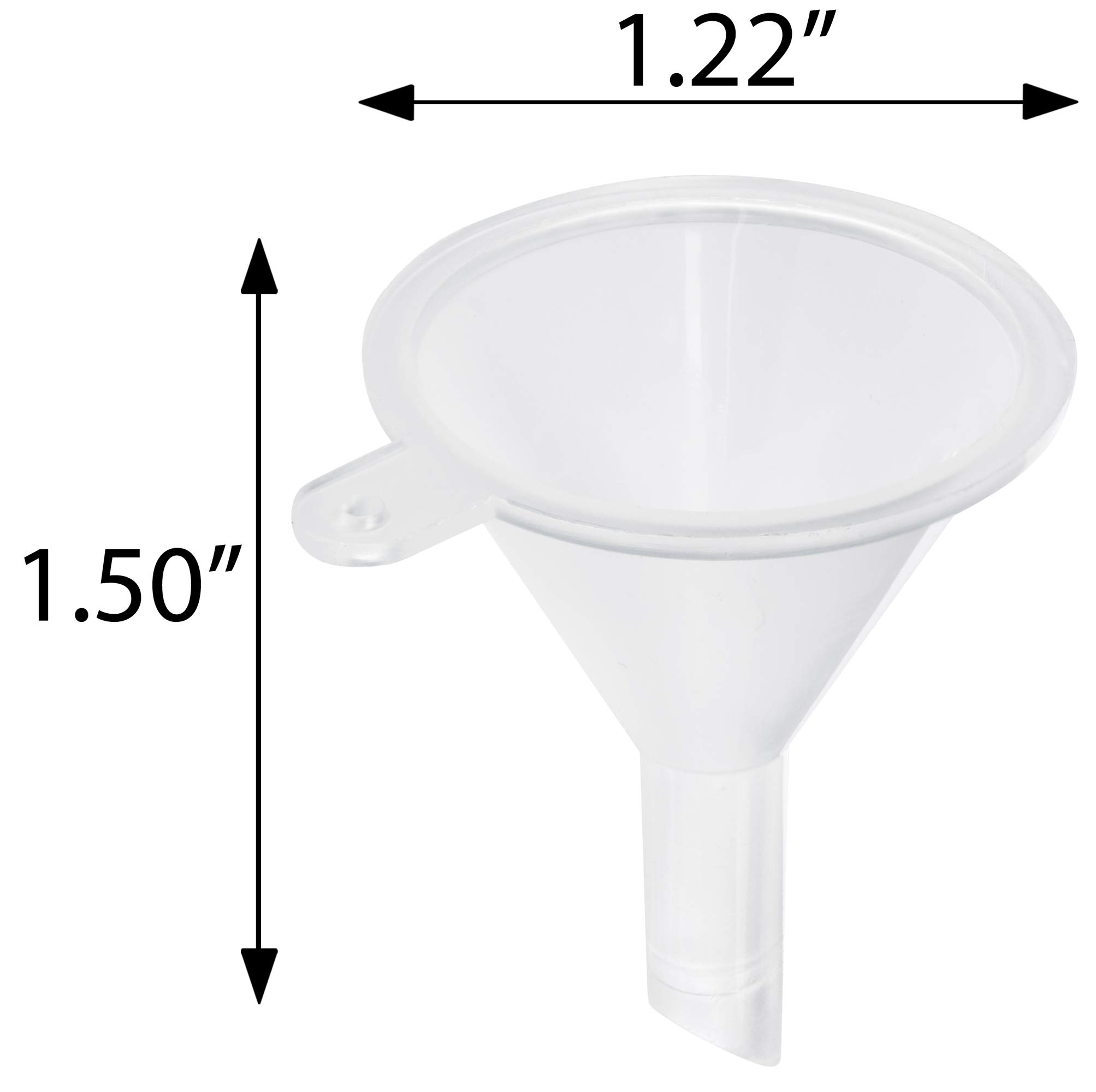 JUVITUS 0.5 oz / 15 ml Frosted Clear Glass Thick Wall Boston Round Bottle with White Dropper (24 Pack) + Funnel