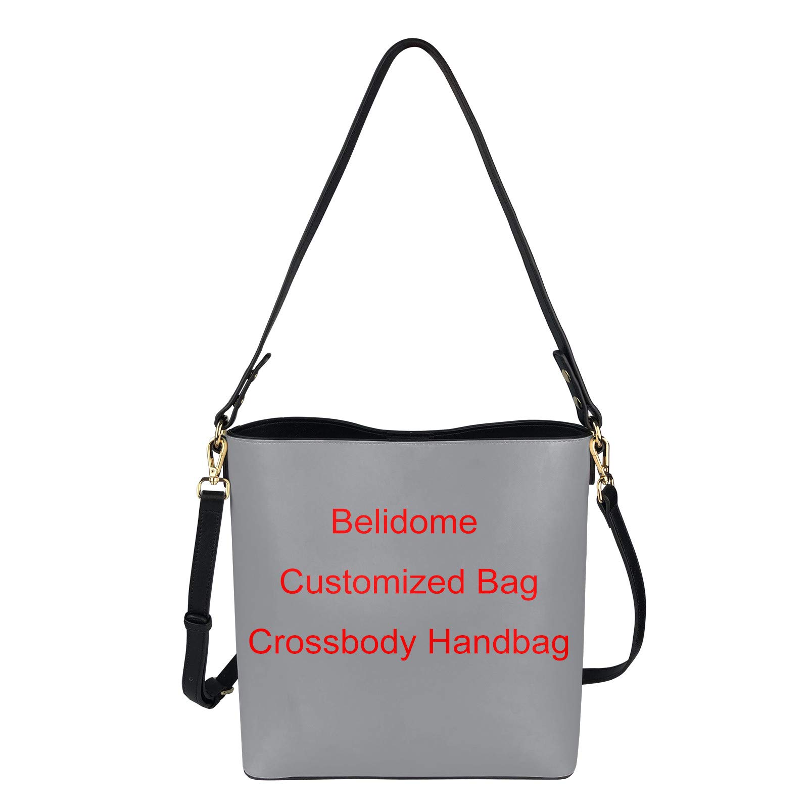 Belidome Customized Women Handbag with Inner Pockets Adjustable Straps Crossbody Purse for Shopping Travel