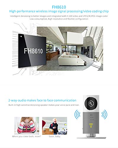 Clever Dog Camera Wifi, Small Pet Nanny Camera with Audio and Video, Cell Phone App, Wide Angle, Motion Sensor, Night Vision, Indoor, Cheap Camera for Home Security, Puppy, Baby Monitor