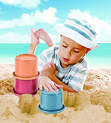 Belle Bear Stacking Cups Baby Toy, Bathing Toys and Building Toy for Early Educational Develop Toy Gifts for Boys and Girls(8 Pcs )