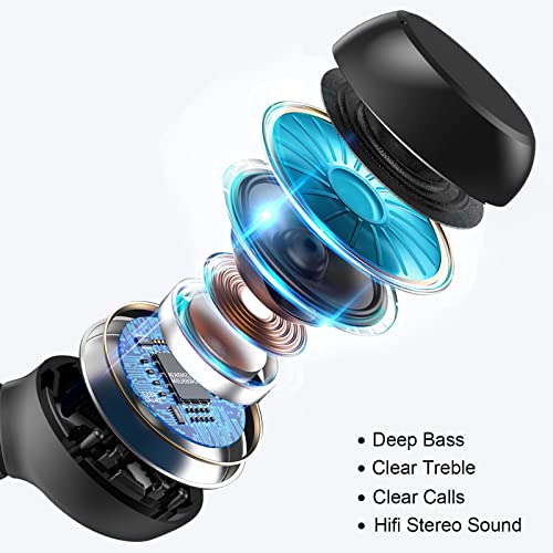 DMGLRCY Wireless Earbuds, Bluetooth Earbuds 60H Playtime Deep Bass Noise Cancelling, Wireless Ear Buds Waterproof Touch Control with Charging Case, in-Ear Headphones Built-in Mic Earphone for Sports