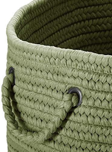 Colonial Mills BR69 18 by 18 by 12-Inch Boca Raton Solid Storage Basket, Moss Green